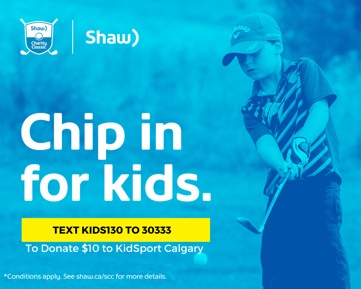 Shaw Chip in for Kids Text to Donate Program - Calgary & Area