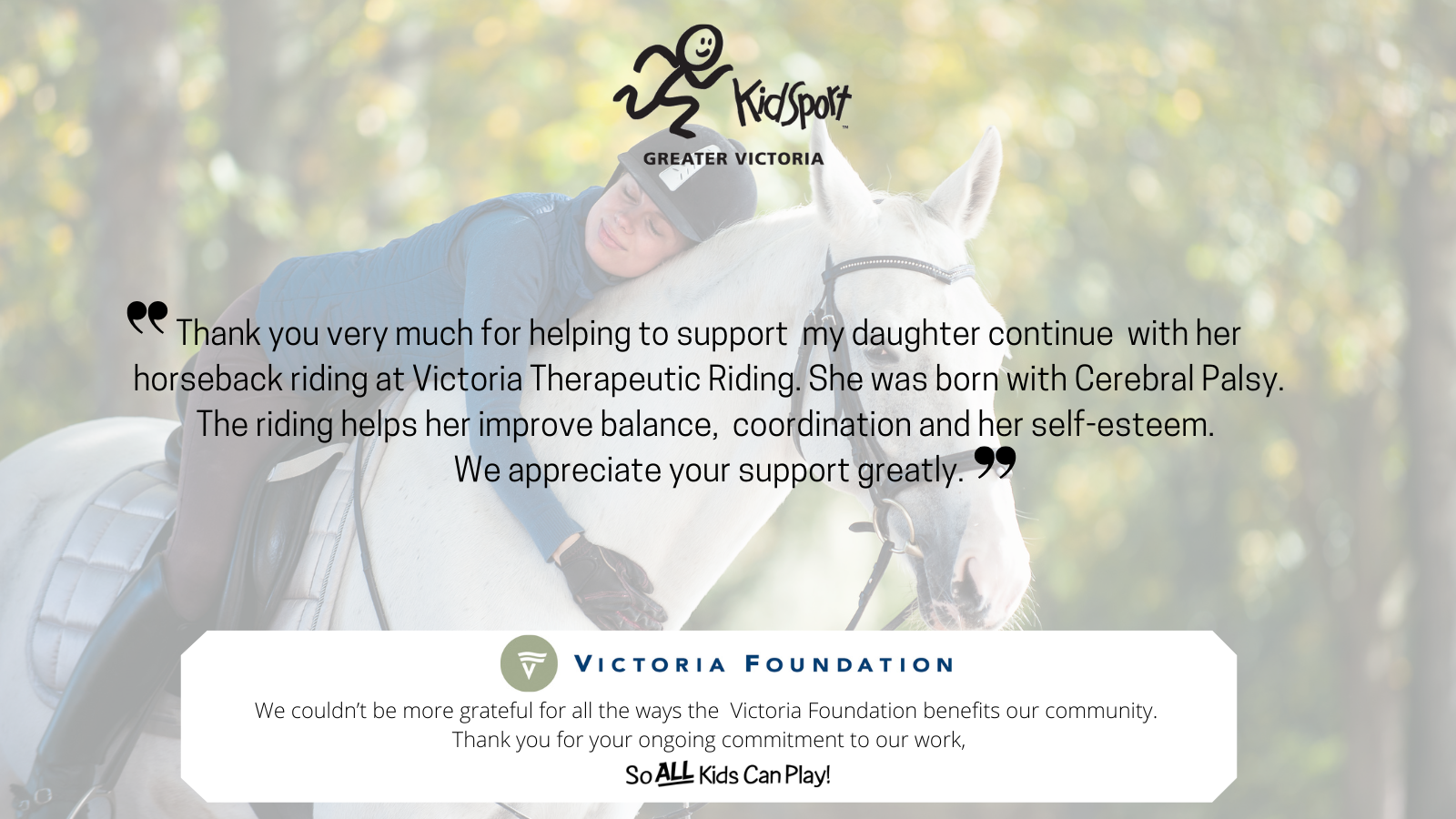 Thank you, Victoria Foundation & generous donors! - Victoria/Greater ...